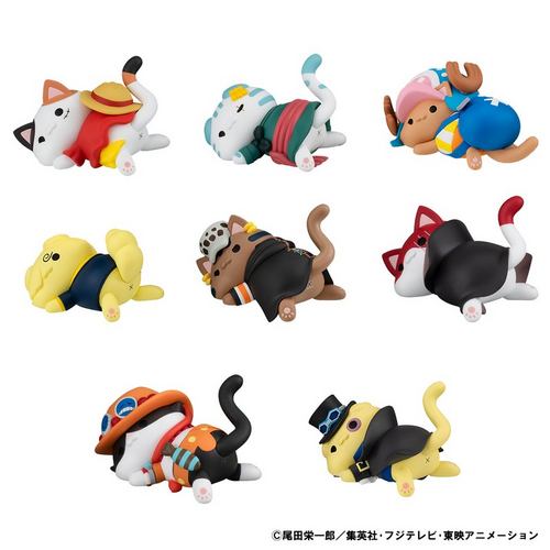 MEGAHOUSE MEGA CAT PROJECT ONE PIECE NYAN PIECE NYAN STICKIE SET OF 8 ...